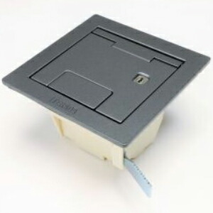 【楽天市場】TERADA(寺田電機製作所) バリアフリー対応コンセント ボックス+180度開閉プレート CEDシリーズ フリーアクセスフロア用 シルバーメタリック カギ付 CED71000K：電材堂