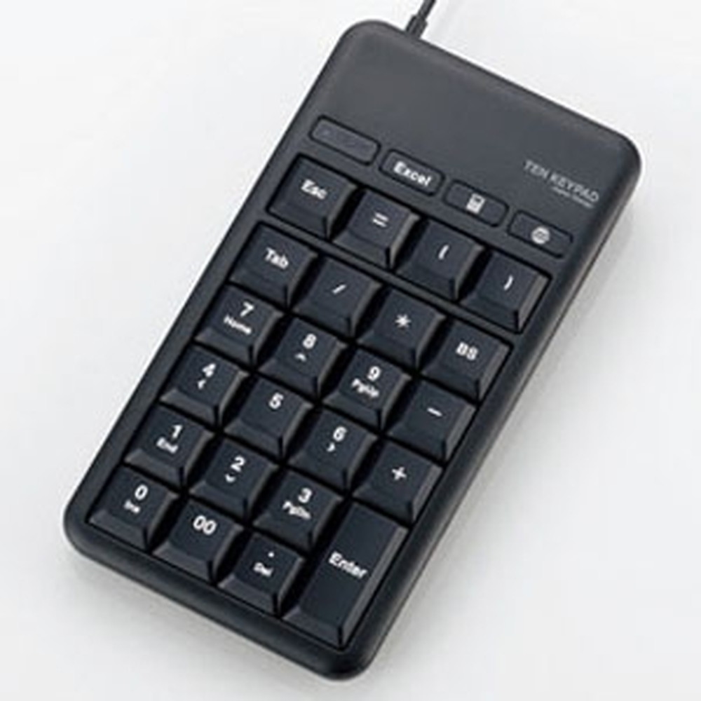 【楽天市場】ELECOM USBハブ(2ポート)搭載有線テンキーパッド ホットキー付 メンブレン方式 TK-TCM015BK：電材堂