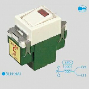 【楽天市場】パナソニック フルカラースイッチ 埋込パイロットスイッチC 3路 ネーム付 0.5A 300V AC WN52422：電材堂