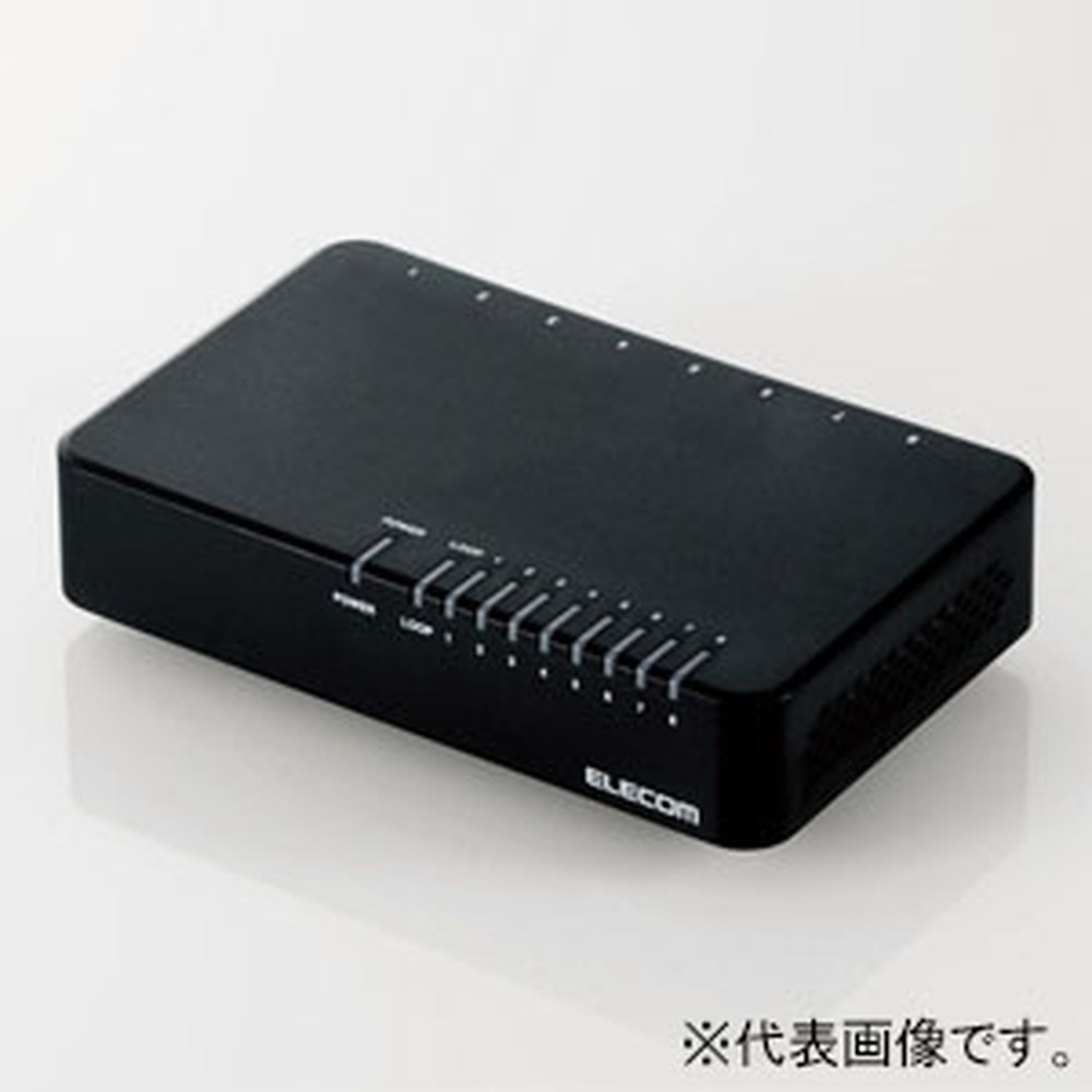【楽天市場】ELECOM スイッチングハブ 100BASE-TX対応 プラスチック筐体 電源外付けタイプ 8ポート エコ省電力タイプ ループ検知機能搭載 マグネットなし ブラック EHC ...