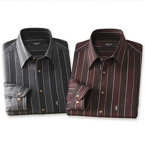 楽天市場】Pierucci/ピエルッチ ウール入りストライプ柄シャツ2色組