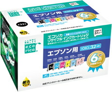 【楽天市場】ecorica エコリカ リサイクルインクカートリッジ EPSONエプソン互換製品 エコリカ型番【ECI-E326P/BOX】 対応純正品【IC6CL32】カラー【6色パック（ B ...