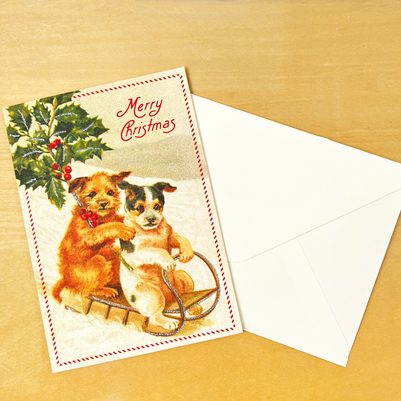 【楽天市場】カバリーニ グリーティングカード クリスマス ドッグ クリスマスカード Merry Christmas 二つ折りカード メッセージ ...