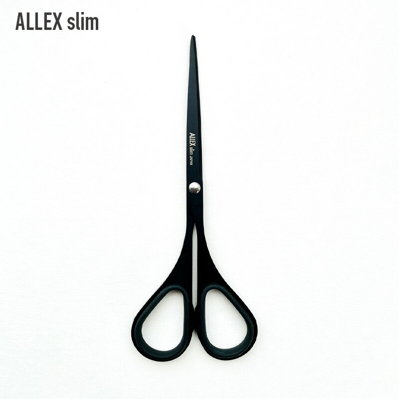 【楽天市場】はさみ ALLEX アレックス ハサミ スリム140 ブラック フッ素コート シンプル おしゃれ コンパクト 日本製 林刃物11164B【メール便】：文房具 手帳 DESK LABO