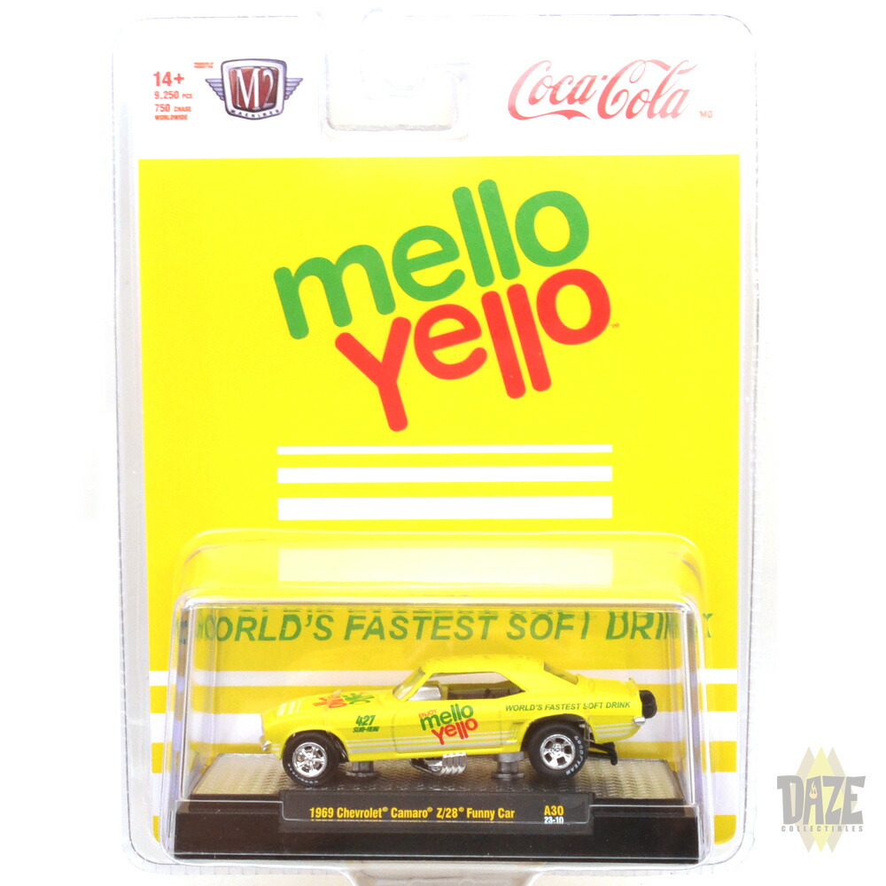 【楽天市場】M2 1/64 MELLO YELLO 1969 CHEVROLET CAMARO Z/28 FUNNY CAR メローイエロー ...
