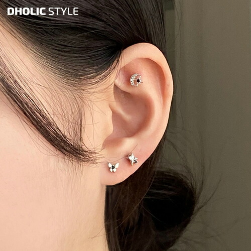 【楽天市場】ブラックポイントミニピアス(片耳用)・p628820 レディース 【acc】アクセサリー ピアス ジュエリー ゴールド シルバー ...