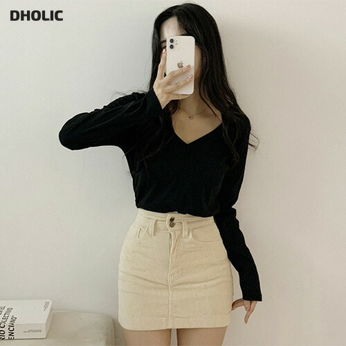 【楽天市場】tops レディース 韓国ファッション トップス カットソー クロップド 伸びる 無地 プチプラ シンプル フェミニン カジュアル 春 秋 bada d62d08：DHOLIC