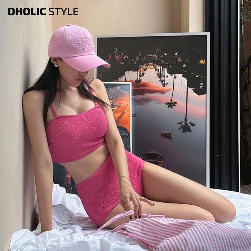 【楽天市場】レーディス 韓国ファッション dholic 夏 summer なつ ss バックレースアップリンクルビキニ・p679130 水着 ビキニ ナイロン82% ウレタン18% ビキニ上下 ...