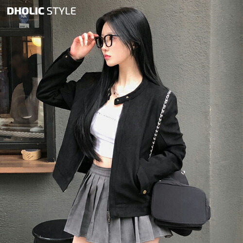 【楽天市場】[beidelli made]ボタンネックスエード調ジャンパー・p641306 レディース 【jk】アウター 長袖 ジャンパー ラウンドネック ボタンネック ジップ スエード ...