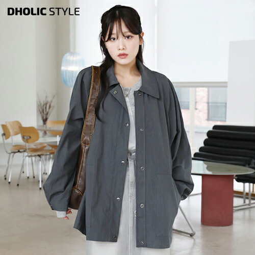 【楽天市場】トレンチ風ロングジャンパー・p642105 レディース 【jk】アウター 長袖 カラーネック ジャケット トレンチ ロング丈 ...