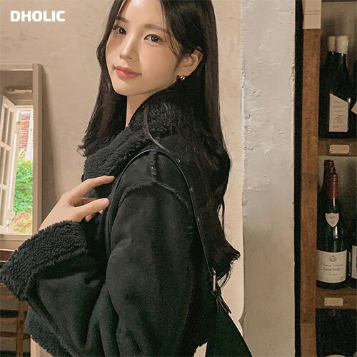 【楽天市場】jk レディース 韓国ファッション アウター 長袖 ハイネック カラーネック クロップド 裏地 厚手 防寒 ガーリー フェミニン カジュアル 冬 SSHIGH：DHOLIC