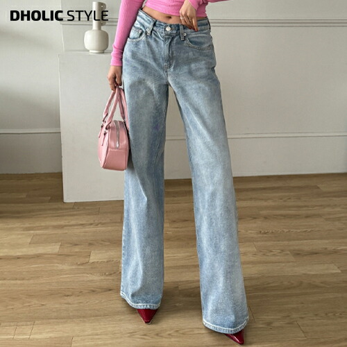 【楽天市場】ウォッシングワイドデニムパンツ・p641175 レディース 【pt】ボトムス パンツ ロング丈 ワイド デニム ジーンズ シンプル ...