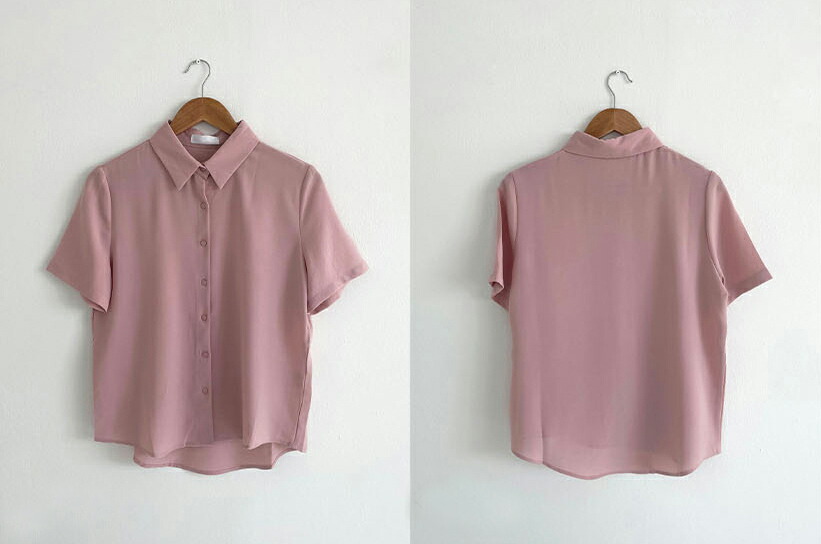 【楽天市場】半袖シャツブラウス・p269144 レディース 【bl】シャツ ブラウス トップス 半袖 ボタン 襟 鎖骨 デコルテ見せ 単色 無地 シンプル ベーシック 春 夏 カジュアル ...