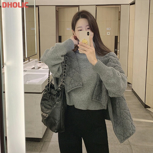 【楽天市場】[0121NEW] kn レディース 韓国ファッション トップス ニット 長袖 タートルネック クロップド 伸びる シンプル カジュアル 着回し 秋 冬 SSCITY：DHOLIC