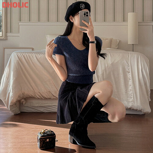 【楽天市場】[0121NEW] kn レディース 韓国ファッション トップス ニット 半袖 アンゴラ混 ラウンド キャップス リーブ ベーシック 着回し デイリー フェミニン デート 春 秋 ...