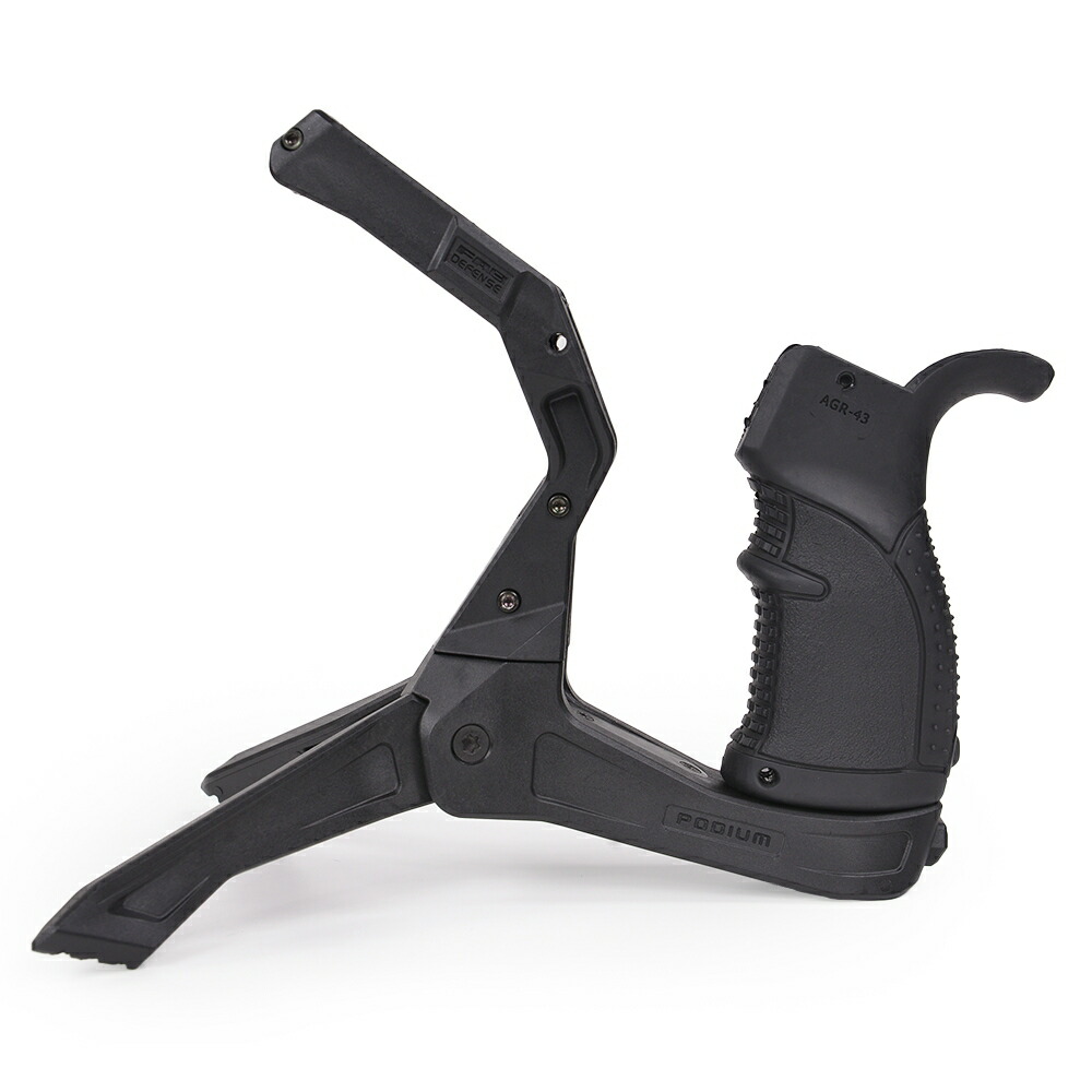 【楽天市場】FAB DEFENSE グリップバイポッド AR-Podium 折り畳み式 [ マットブラック ] FABディフェンス ファブ ...