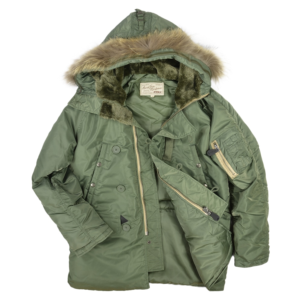 【楽天市場】AVIREX N-3B フライトジャケット コマーシャル [ Lサイズ ] アビレックス アーミージャケット メンズ 上着 N-3Bジャケット N3Bジャケット N-3Bフライト ...