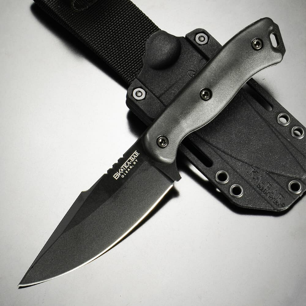 【楽天市場】KA-BAR アウトドアナイフ Becker Black Harpoon ハープーン 固定刃 フルタング 樹脂製シース付き ...