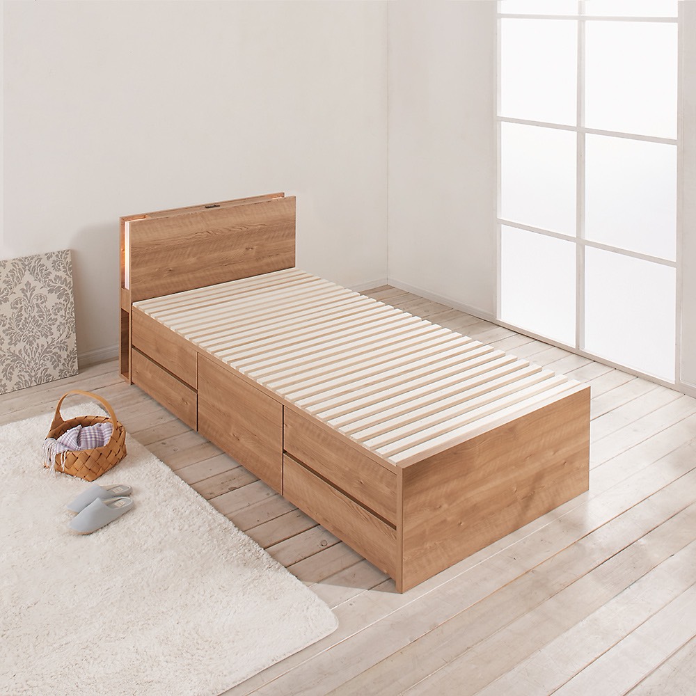 【楽天市場】【最大8000円OFFクーポン 10月9日1：59迄】 ≪セミダブル≫ 日本製の引き出しチェストベッド 大量収納引き出しすのこ ...