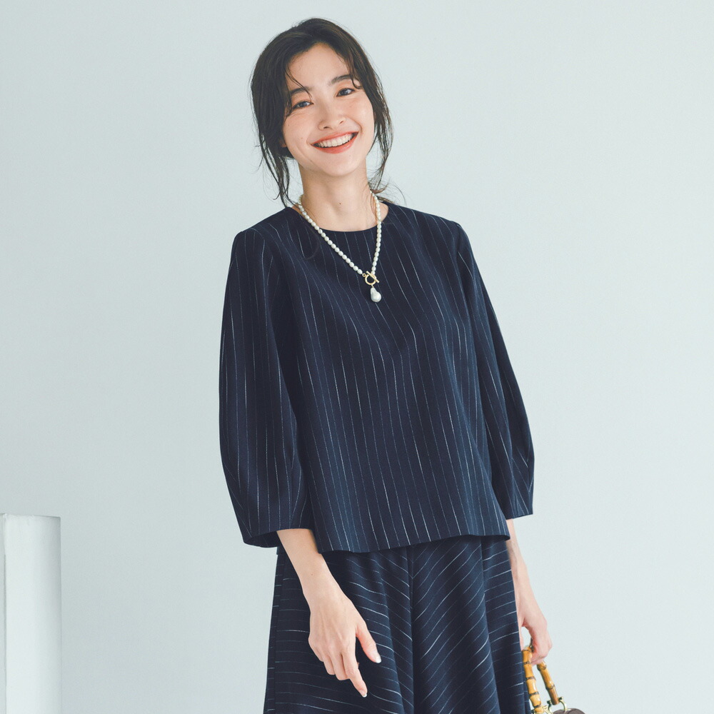 【楽天市場】入学式 卒業式 フォーマルスーツ フォーマル スーツ 着物 ピンストライプ フォルムスリーブ ブラウス 281601：ディノス楽天市場店