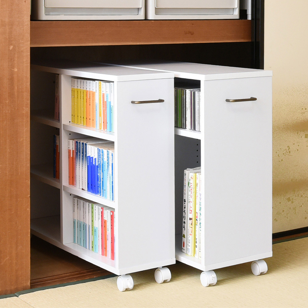 【楽天市場】【クーポン10％OFF 9/20限定】 ≪幅26cm奥行78cm≫押し入れやクローゼットを整理出来るキャスター付きラック 押入れ クローゼット収納 衣類収納 959730：ディノス ...