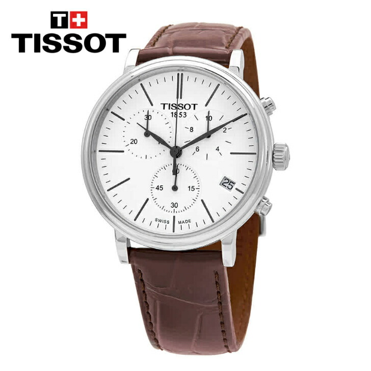 【楽天市場】TISSOT ティソ カーソン プレミアム クロノグラフ クオーツ ホワイトダイヤル ウォッチ Carson Premium ...
