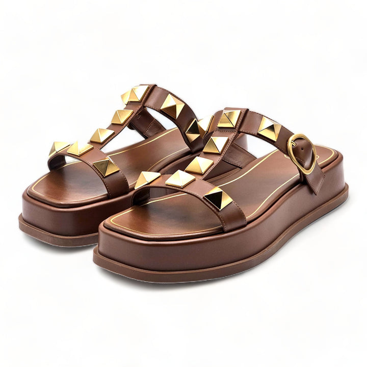 【楽天市場】VALENTINO ヴァレンティノ ロマン・スタッド・プラットフォーム・スライド ROMAN STUD PLATFORM ...