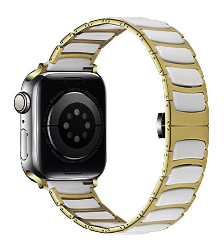 【楽天市場】MaKTech セラミックバンド、薄型ステンレス象嵌セラミックベルト、Apple Watch 10/9/Ultra 2/SE/8 ...