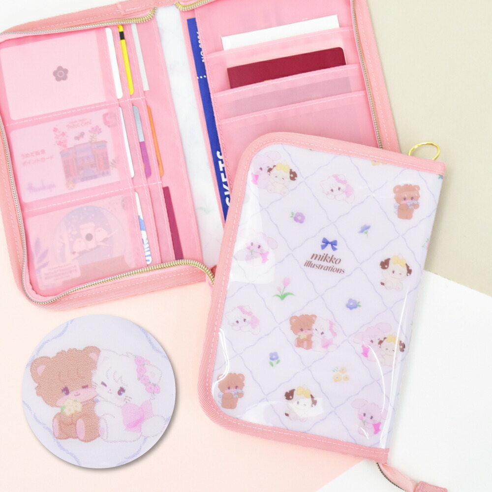 【楽天市場】mikko illustrations ポーチ 手帳型 通帳ケース カードケース パスポート アクスタケース 推し 大容量 チケット トラベル 母子手帳 母子手帳入れ 大人 ...