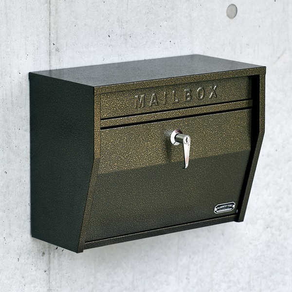 【楽天市場】郵便ポスト 壁掛けポスト （ハンマートーン） ブロンズ (S24-0521-BZ) 【代引不可】：ウッドデッキ エクステリア リーベ