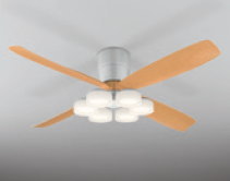 【楽天市場】照明 おしゃれオーデリック ODELIC シーリングファンライト DCモーターファン 4枚羽根 木調 WF061 器具本体 WF066LR 灯具[6灯] 電球色・～8畳：あかり ...