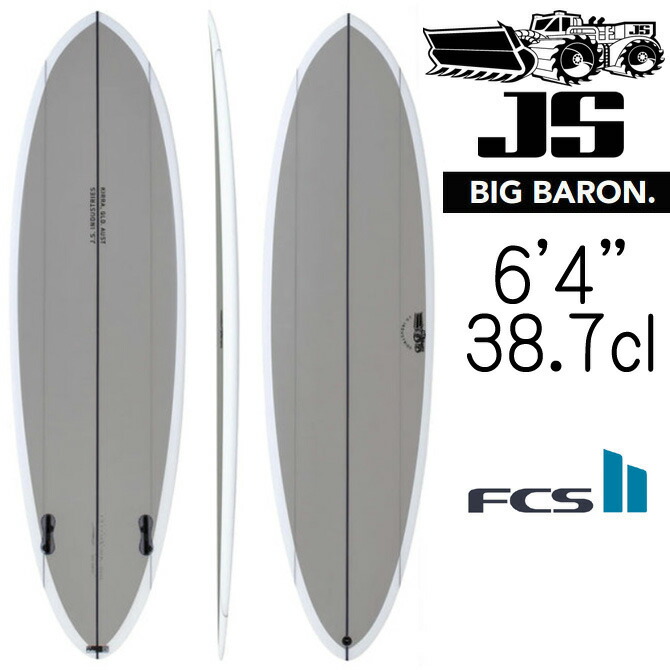 【楽天市場】JS サーフボード ビッグバロン PE モデル 6'4"×20 3/4"×2 3/4" 38.7L / JS Industries ...