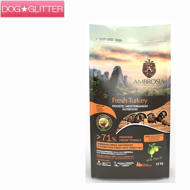 【楽天市場】アンブロシア HMNターキー 100g 1.5kg 5kg 12kg犬用 ドッグフード ドライフード ホリスティック AMBROSIA：ドッググリッター DOGGLITTER