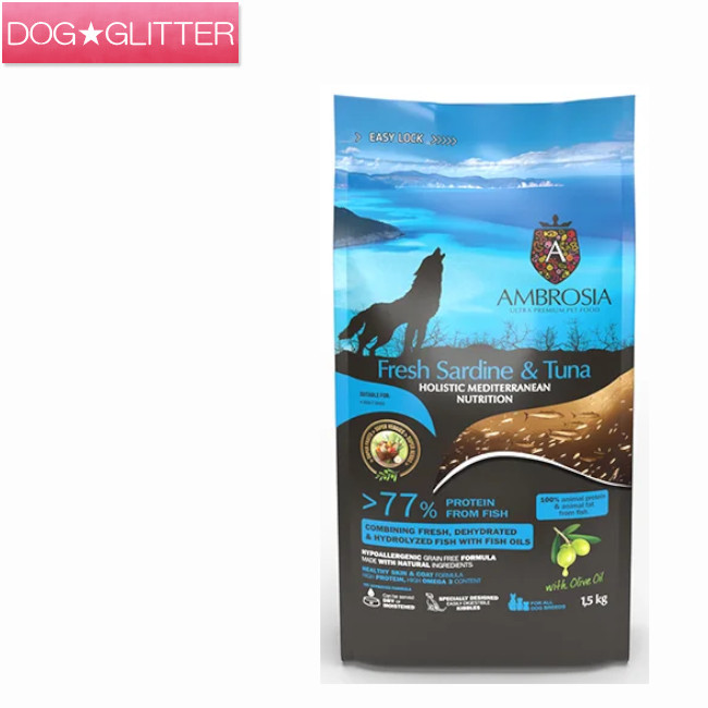 【楽天市場】アンブロシア HMNサーディン＆ツナ 100g 1.5kg 5kg 12kg犬用 ドッグフード ドライフード ホリスティック AMBROSIA：ドッググリッター DOGGLITTER