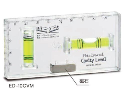 【楽天市場】【メール便！】 エビス ED-10CVM 磁石付キャビティレベル [EBISU]レベル 水平器：ドーグドーグ