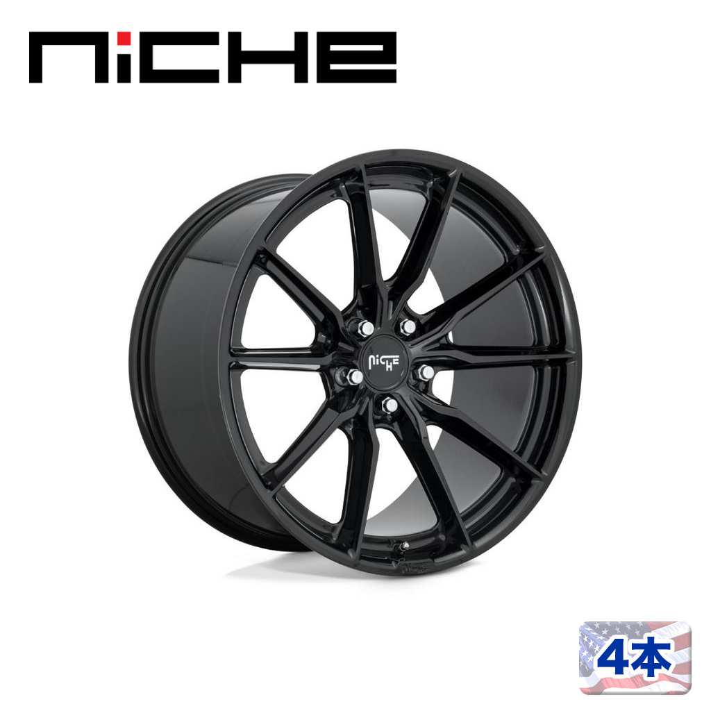【楽天市場】【NICHE（ニッチェ）日本総代理店】20インチアルミホイール 4本汎用 M240 RAINIER グロスブラック20×10.5J ...