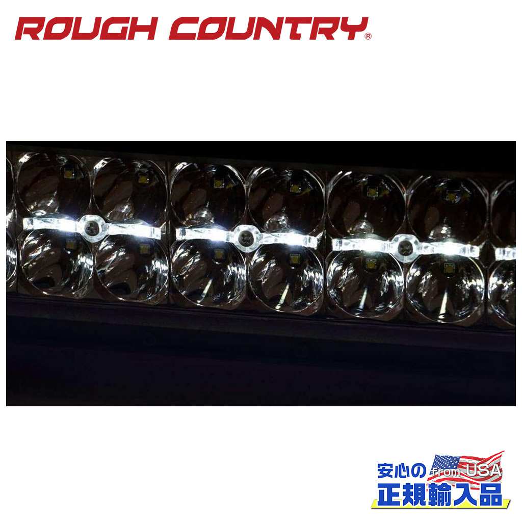 【楽天市場】【ROUGH COUNTRY(ラフカントリー)正規代理店】12インチ 2列 LEDライトバー ストレート・ホワイトDRL付き 1本 ...