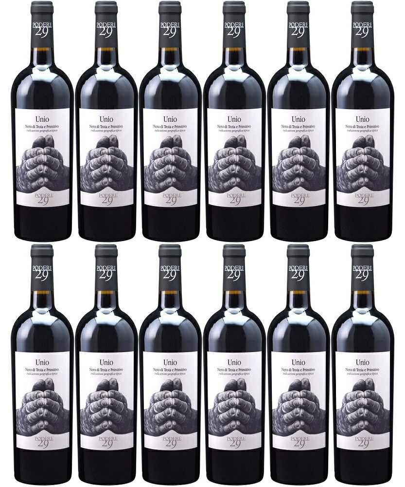 【楽天市場】[12本セット] ユニオ (ポデーレ 29) Unio (Podere 29) イタリア プーリア 赤 フルボディ 750ml ...