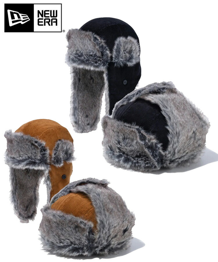 【楽天市場】NEW ERA ニューエラ トラッパー Corduroy Trapper ブラック キャメル 13750846 13750845 メンズ 帽子 ドッグイヤー フライトキャップ ...