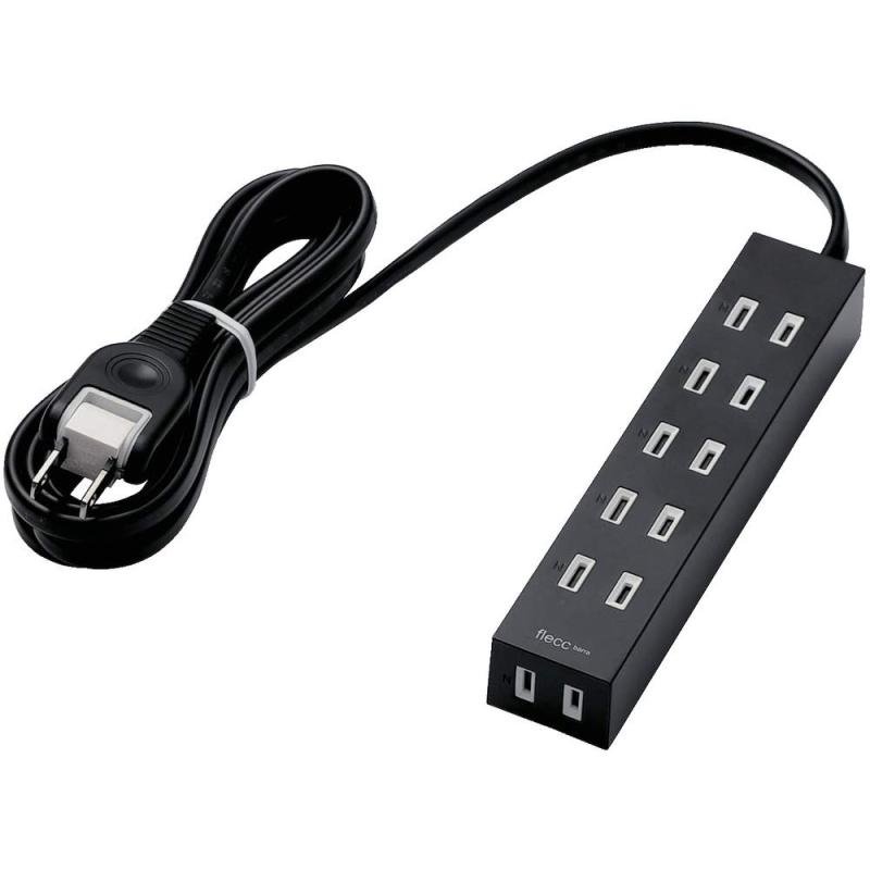 【楽天市場】エレコム 電源タップ ホコリシャッター付 耐熱素材使用 flecc barra 6個口 2.0m ブラック T-NFL01 ...