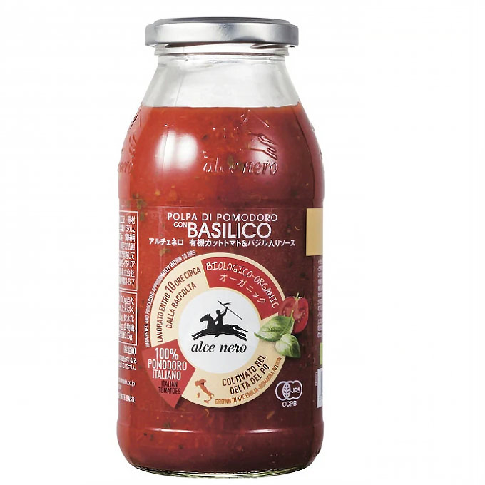 【楽天市場】アルチェネロ【有機カットトマト&バジル入りソース(500g)】：こだわりの輸入食材のお店Doo-Bee