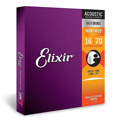 【楽天市場】ELIXIR(エリクサー) Elixirアコースティックギター弦 NANOWEB 80/20ブロンズ 8弦 Baritone ...