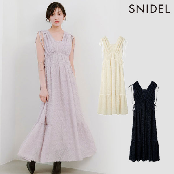 【楽天市場】スナイデル SNIDEL ワンピース 25秋冬 ジャガードドロストディティールワンピース 7月下旬～8月中旬予約 ロング丈 ノースリーブ ドレス swfo254288：ダブルハート ...