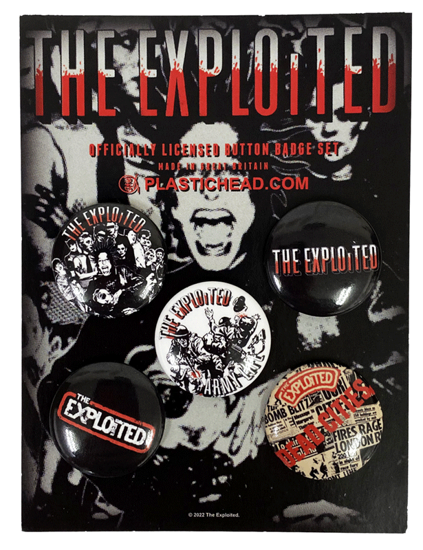 【楽天市場】エクスプロイテッド・THE EXPLOITED・BUTTON BADGE SET・缶バッジセット(5個入り)オフィシャル ...