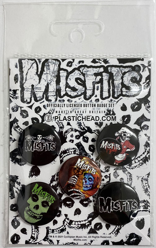【楽天市場】ミスフィッツ・MISFITS・BUTTON BADGE SET・缶バッジセット(5個入り)オフィシャル商品：dragtrain ...