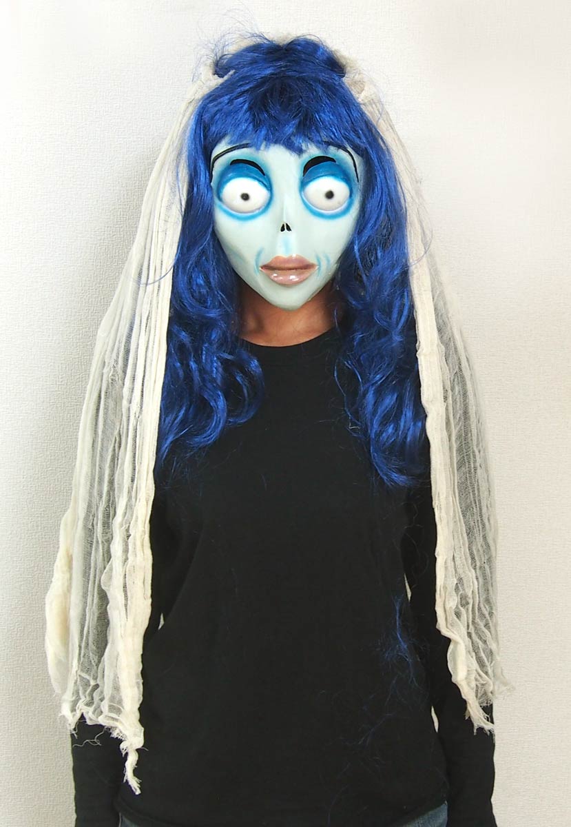 【楽天市場】TIM BURTON'S CORPSE BRIDE コープス ブライド EMILY MASK エミリー ラテックスマスク フル ...