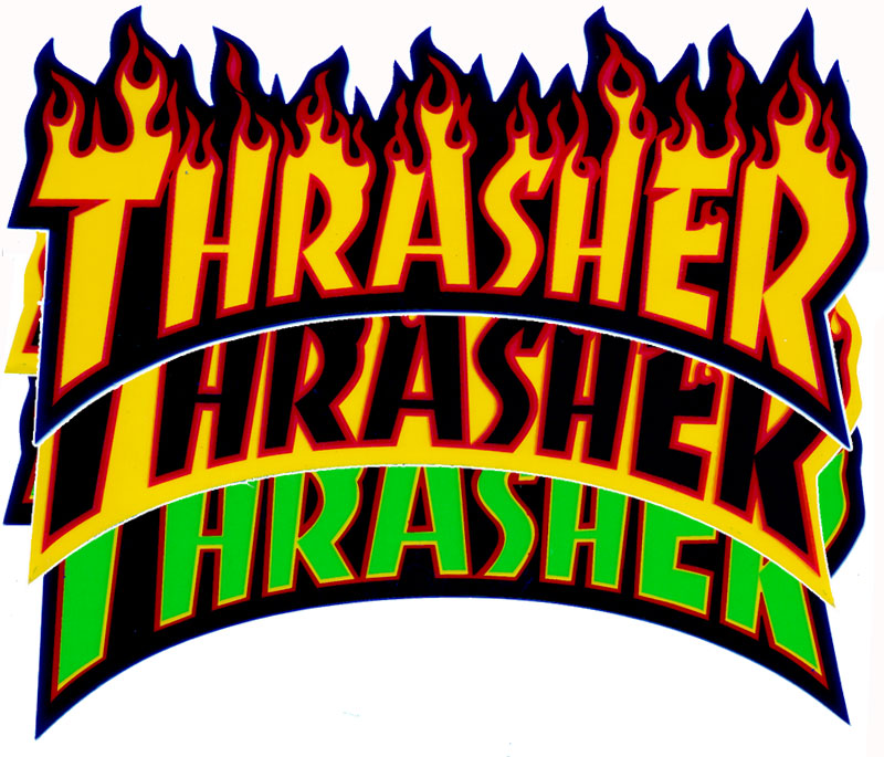 【楽天市場】スラッシャー THRASHER FLAME LOGO STICKER ミディアム ステッカー 正規品：dragtrain／ドラッグトレイン