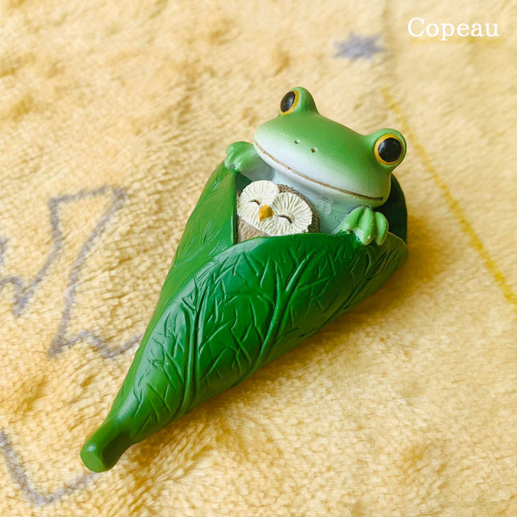 【楽天市場】コポー カエル かえる コポーカエル コポーシリーズ グッズ マスコット コポー 葉っぱの寝袋でおやすみ copeau 誕生日 ギフト対応 22AW 置物 プチギフト コポー ...