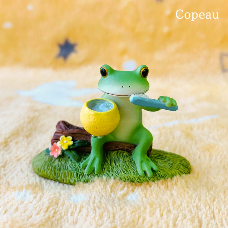 【楽天市場】コポー カエル かえる コポーカエル コポーシリーズ グッズ マスコット コポー 歯磨きするカエル copeau 誕生日 ギフト対応 23SS 置物 小物 プチギフト ドロワープ ...