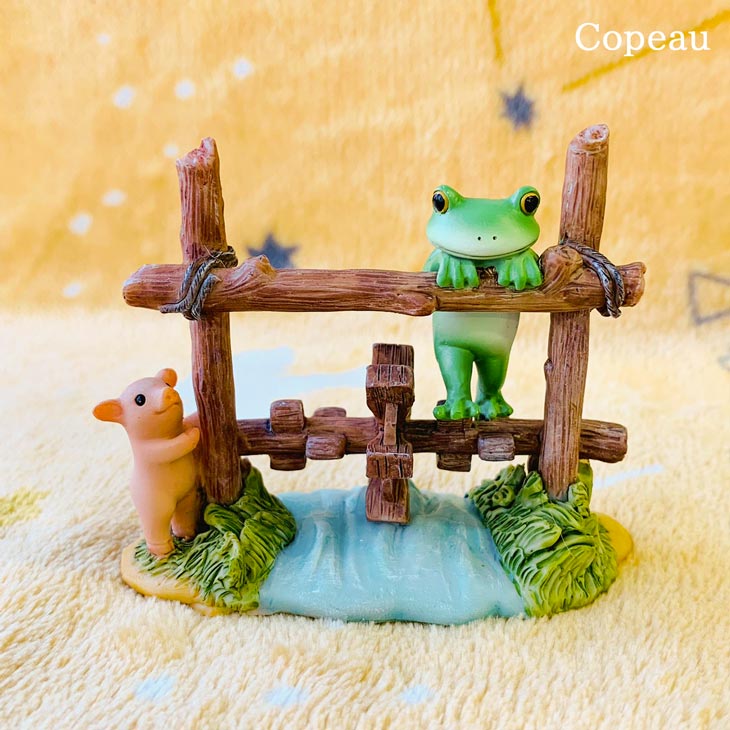 【楽天市場】コポー カエル かえる コポーカエル コポーシリーズ グッズ マスコット コポー 水車を踏むカエル copeau 誕生日 ギフト対応 23SS 置物 小物 プチギフト ドロワープ ...